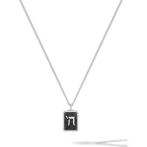 VINCERO Chai Pendant Necklace - Silver