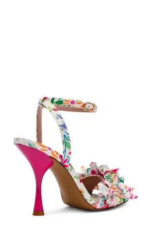 Betsey Johnson Hilley Ankle Strap Sandal - Natural Floral Multi