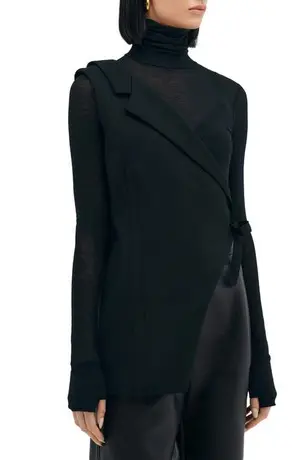 MARCELLA Grattan Asymmetric Sleeveless Blazer