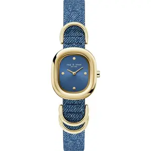 Rag & Bone Rory Denim Strap Watch - Blue