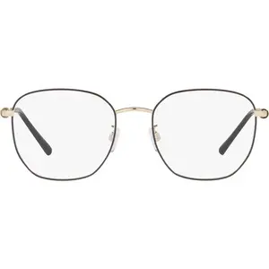 Emporio Armani 53mm Square Eyeglasses - Gold/black/demo Lens