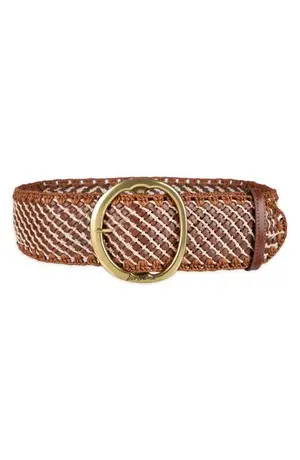 Sam Edelman Woven Leather Belt - Brown