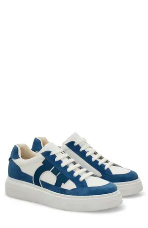 FERRAGAMO Cassina Gancio Low-top Sneakers - Bianco Ottico Filicudi