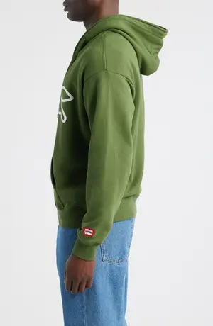 ICECREAM Zippy Graphic Zip Hoodie - Bronze Green