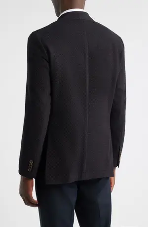 JACK VICTOR Hampton Contemporary Fit Textured Knit Wool Sport Coat