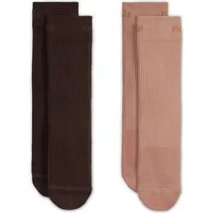 Nike Dri-fit Everyday Plus Crew Socks 3 Pack - Brown Multi