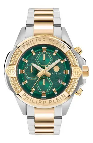 Philipp Plein The $kull Chronograph Two-tone Bracelet Watch - Two Tone