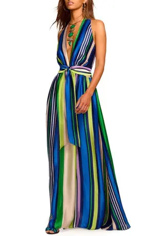 A-Line Maxi Dresses with Tie Details