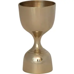 STORIED HOME 1-ounce/2-ounce Double Sided Cocktail Jigger - Brass