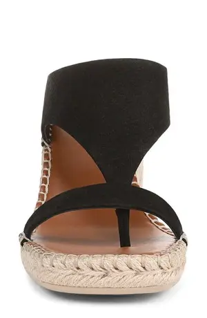 Franco Sarto Farren Espadrille Platform Wedge Sandal - Black