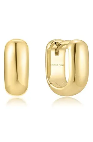 ANIA HAIE Mini U-shaped Huggie Hoop Earrings - Shiny Gold