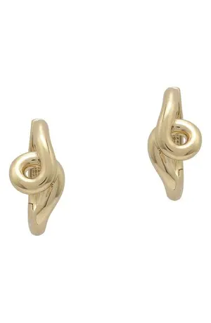 Bea Bongiasca Small Wave Hoop Earrings - Gold