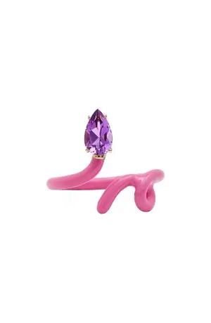 Bea Bongiasca Baby Vine Amethyst Ring - Pink