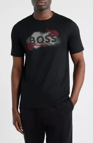 BOSS Thompson Emed Logo Graphic T-shirt - Black