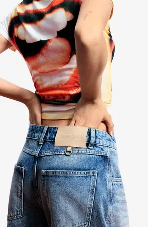 Desigual Wide-leg Cargo Jeans
