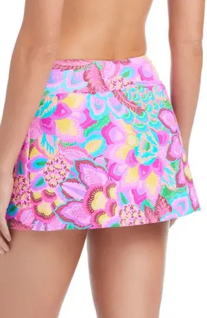 BLEU BY ROD BEATTIE High Waist Swim Skirt - Pink Multi