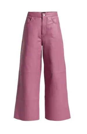 AS By DF Ruby Leather Wide Leg Jeans