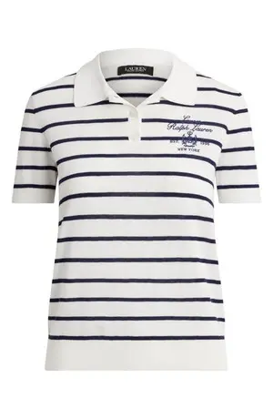 Ralph Lauren Natrissa Striped Polo Sweater