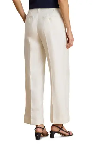 Ralph Lauren Linen Blend Wide-leg Pants