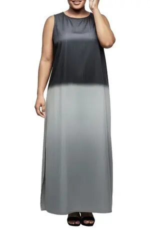 STANDARDS & PRACTICES Ombré Dip-dye Sleeveless Maxi Dress