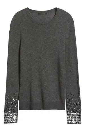 Kobi Halperin Lainey Sequin Cuff Sweater - Grey