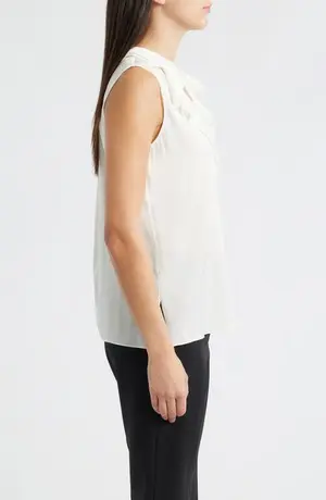 Kobi Halperin Kali Ruffle Sleeveless Stretch Silk Top