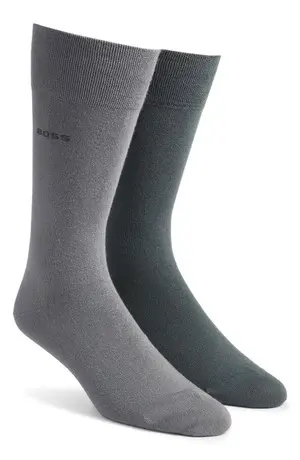 BOSS Assorted Solid Dress Socks 2 Pack - Light/pastel Green