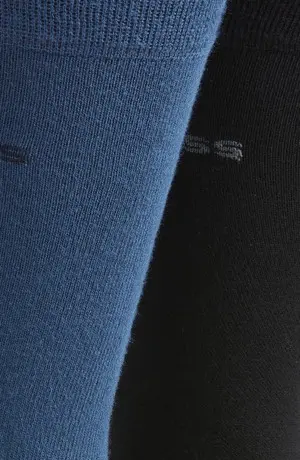BOSS Assorted Solid Dress Socks 2 Pack - Open Bu