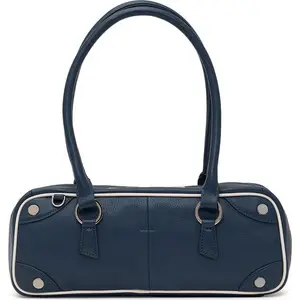 HAMMITT Small Meredith Leather Shoulder Bag Nautical Navy/silver