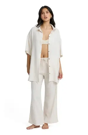 BILLABONG Eyelet Embroidered Cover-up Pants