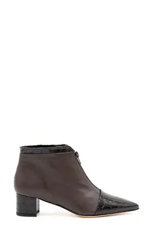 AMALFI BY RANGONI Petronio Pointed Cap Toe Bootie - Dk Brown Parma Moro Caretta