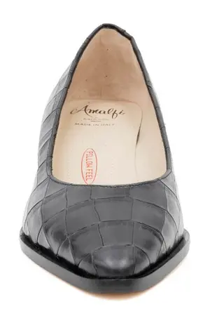 AMALFI BY RANGONI Persiana Pointed Toe Pump - Nero Cocco Bengala