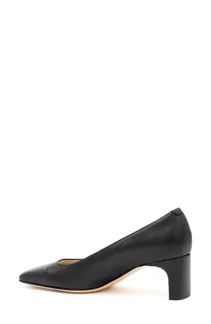 AMALFI BY RANGONI Serapide Leather Cap-toe Pumps - Black Parmasoft