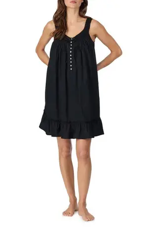 Eileen West Cotton Lawn Nightgown - Black