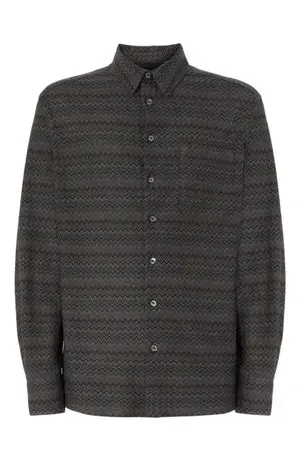 Missoni Long-sleeve Shirt With Micro Zigzag Pattern - Grey