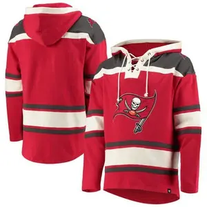 '47 Tampa Bay Buccaneers Lacer V-neck Pullover Hoodie - Red