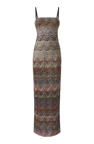 Missoni Bustier Zig Zag Maxi Dress