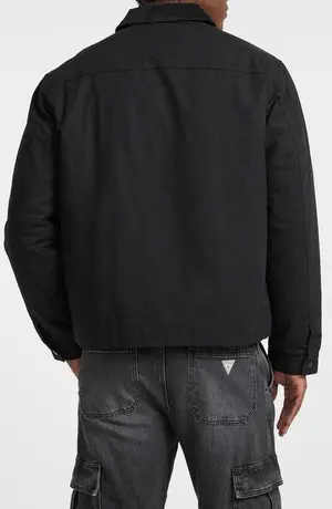 Guess Cotton Canvas Workwear Jacket - Black