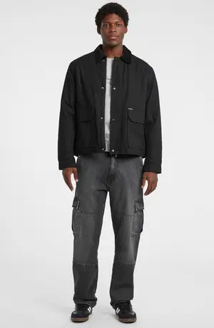 Guess Cotton Canvas Workwear Jacket - Black