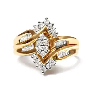 HAUS OF BRILLIANCE 10k Two-toned Diamond Ring - Yellow