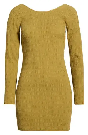 BILLABONG Dream Life Long Sleeve Pucker Knit Minidress