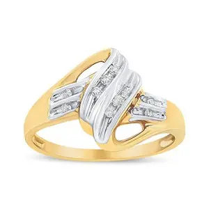 HAUS OF BRILLIANCE 10k Gold Diamond Bypass Ring - Yellow