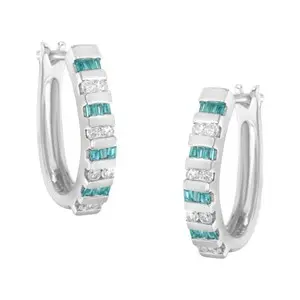 HAUS OF BRILLIANCE 10k Gold 0.50 Ct Diamond Hoop Earrings - White