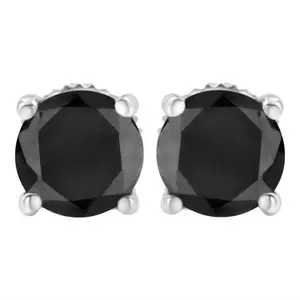 HAUS OF BRILLIANCE 14k Gold 3.00 Ct. T.w. Black Diamond Stud Earrings - White