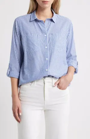 Beachlunchlounge Cuffed Shirts For Women