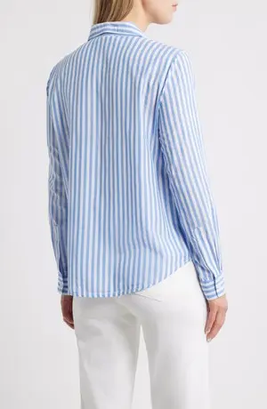 BEACHLUNCHLOUNGE Annalisa Stripe Shirt - Jet Stream