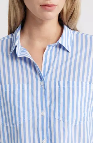 BEACHLUNCHLOUNGE Annalisa Stripe Shirt - Jet Stream