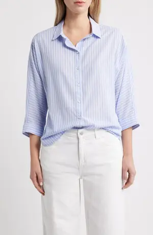 BEACHLUNCHLOUNGE Wells Stripe Shirt - Line Rain