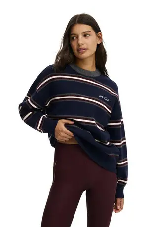 Cotton:on Active Slouchy Knit Sweater - Prep Sport Navy Stripe