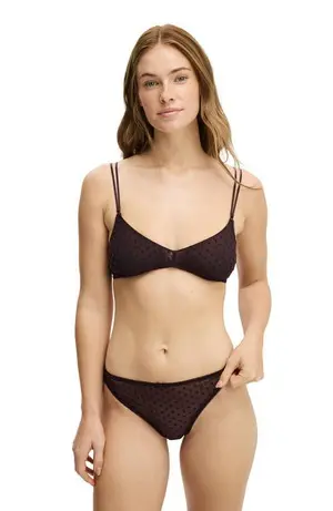 Cotton:on Olivia Mesh Bralette - Chocolate Plum